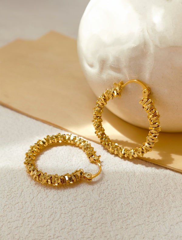 Bead Hoops Gold - Zjoosh
