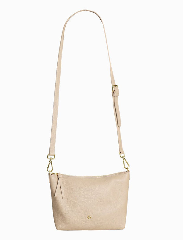 Beige Leather Cross Body Bag | Bancroft Cross Body Bag - Zjoosh