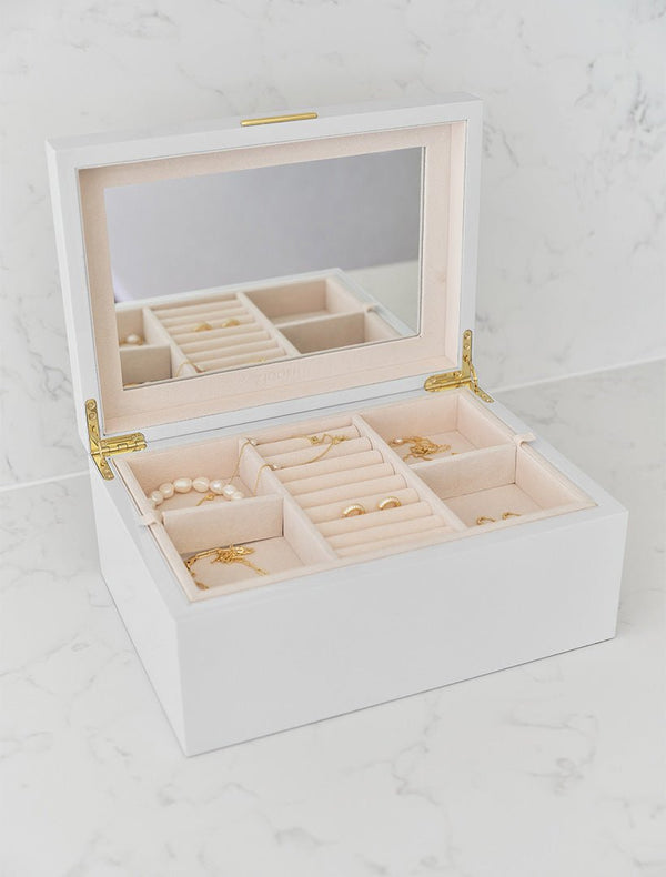White Large Jewellery Box | Zjoosh Premium Jewellery Storage