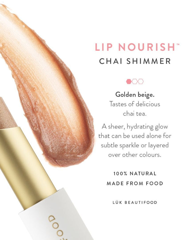 Lip Nourish Lipstick Chai Shimmer | Luk Beautifood - Zjoosh