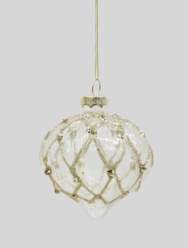 Scalloped Teardrop Bauble Clear - FINAL SALE - Zjoosh