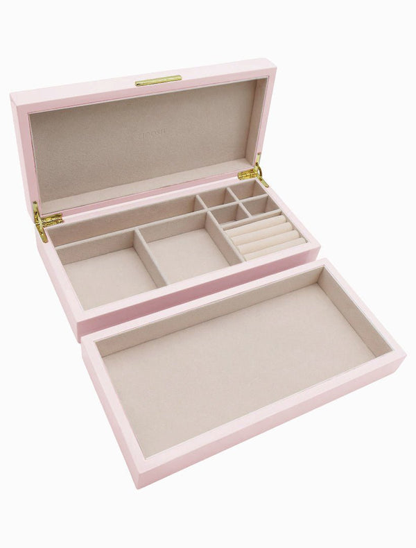 Stacking Pink Lacquered Jewellery Box - Zjoosh